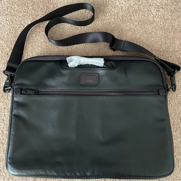 Tumi | Bags | New Tumi Briefcase Soft Black Leather Laptop Bag | Poshmark